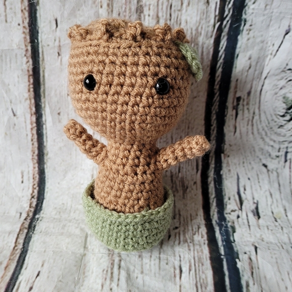 Hand Crafted | Toys | Crochet Potted Groot Amigurumi | Poshmark